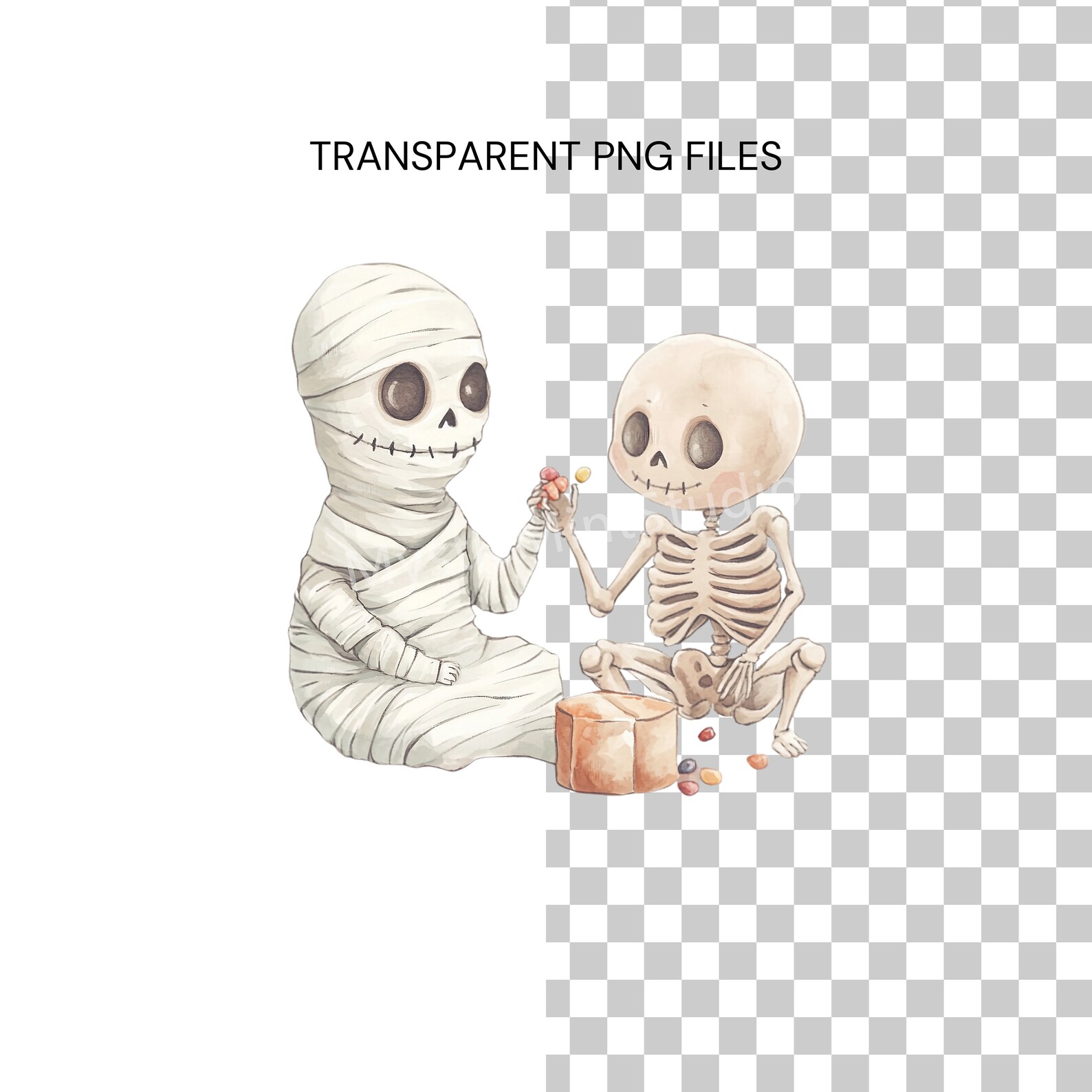 Halloween Mummy Clipart - Cute Mummy Clipart - Spooky Mummy Art - Kids ...