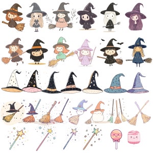 Halloween Clipart | Witch Halloween Clipart | Cute Skull Clipart ...