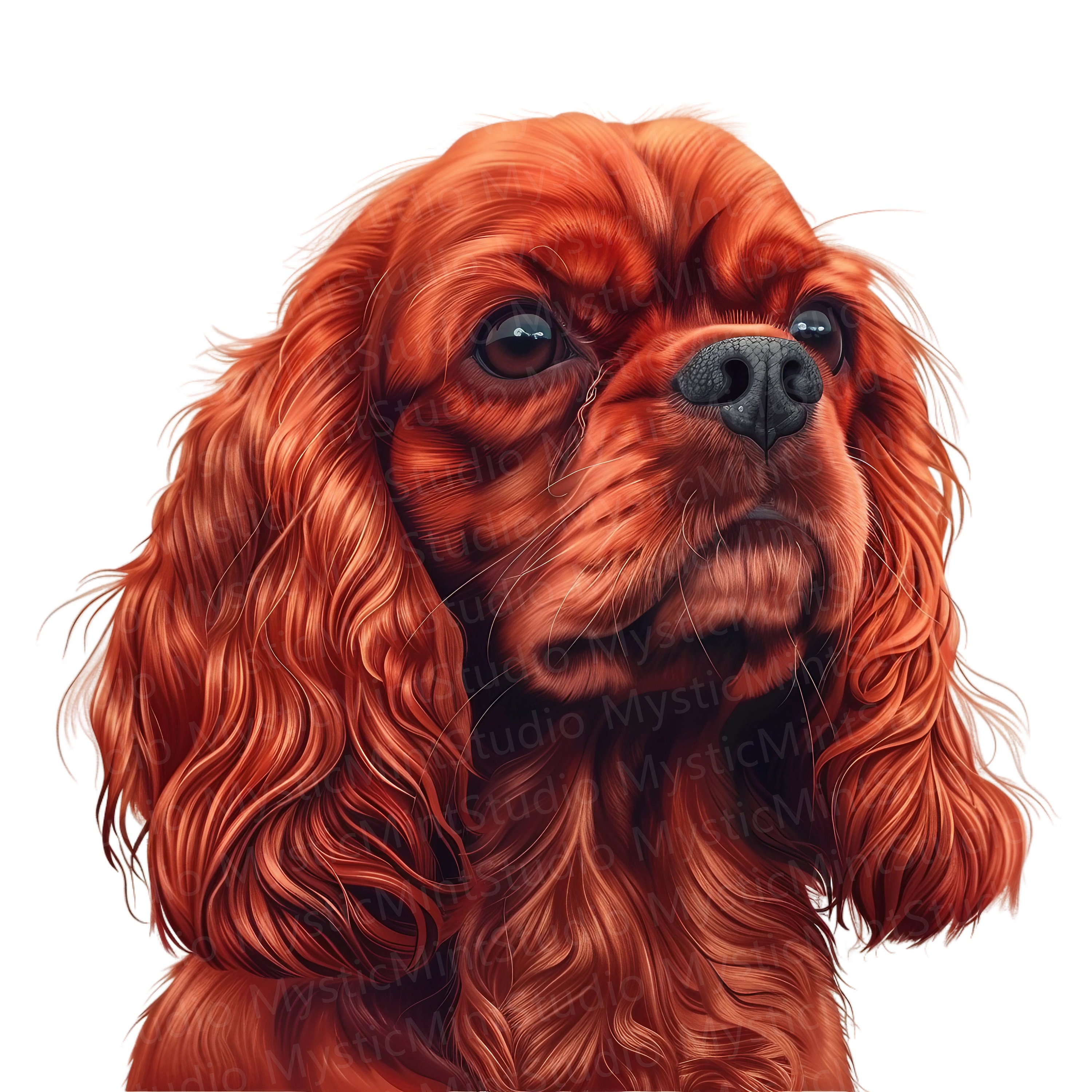 Ruby Cavalier King Charles Spaniel Clipart,21 High-resolution PNG and ...