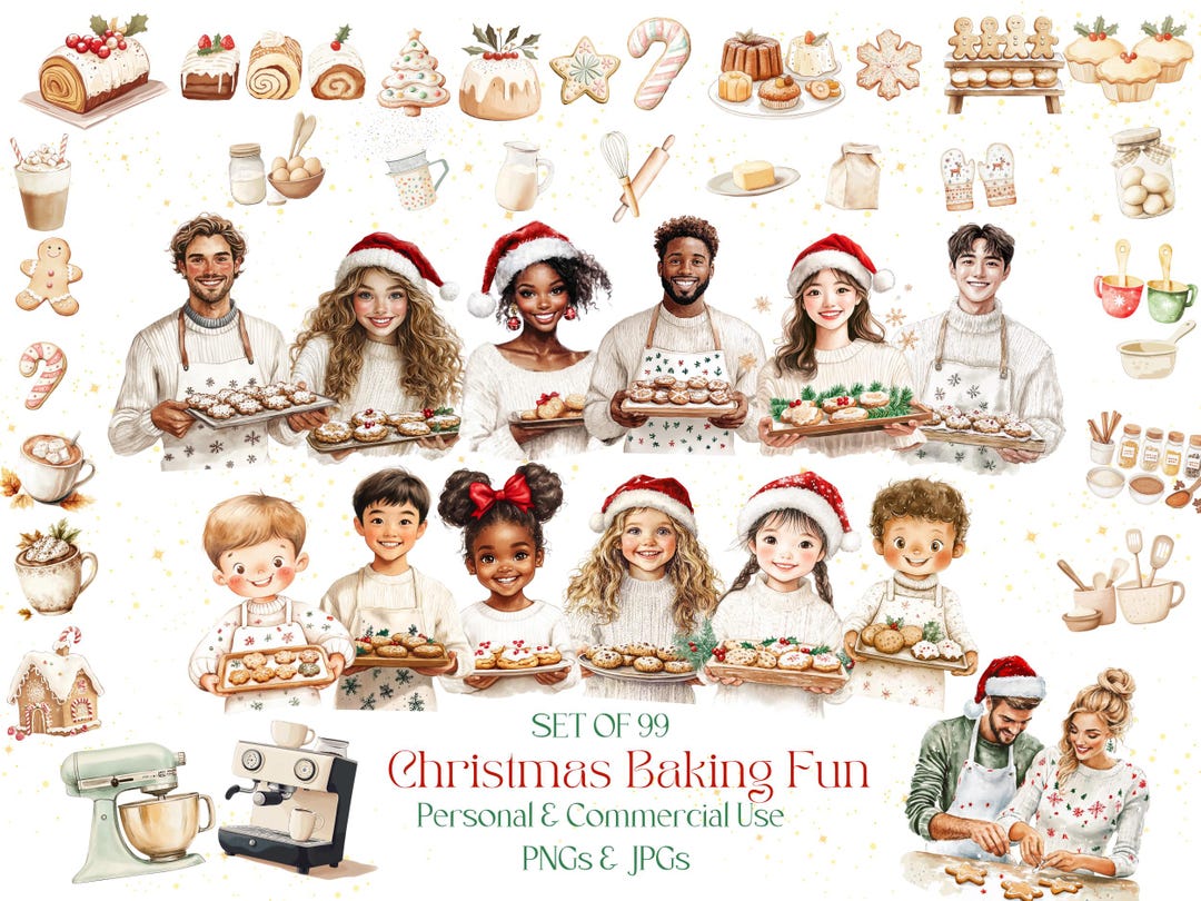 Christmas Baking Clipart: Holiday Baking PNG, JPG (99 Images) - Etsy