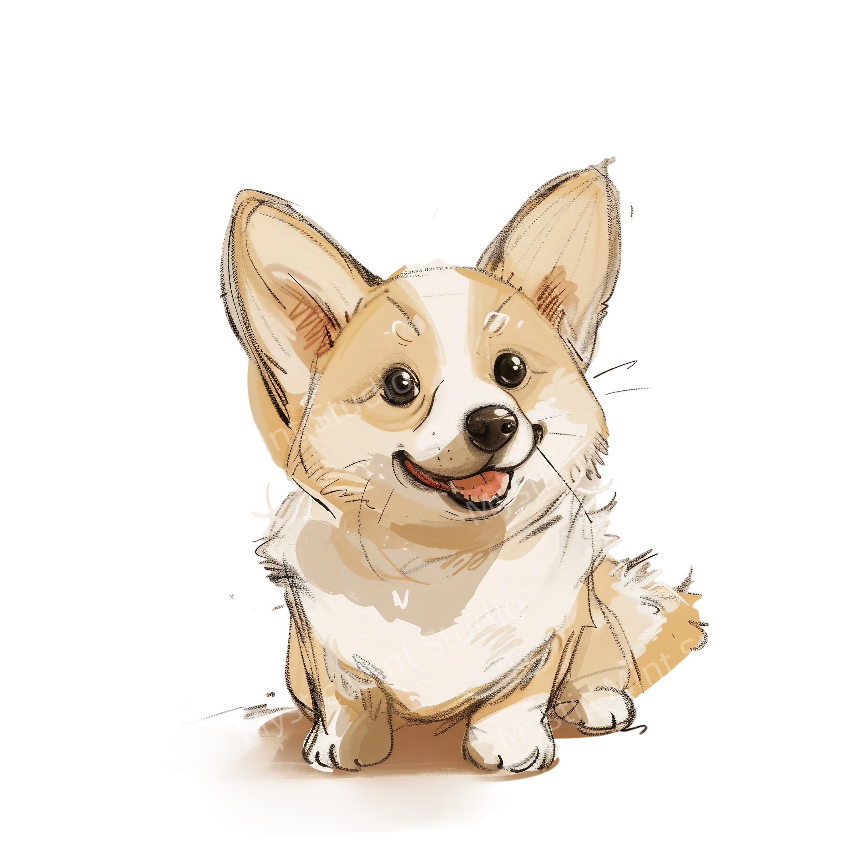 Cute Corgi Collection: High-quality PNG JPG Digital Bundle of 18 Corgi ...