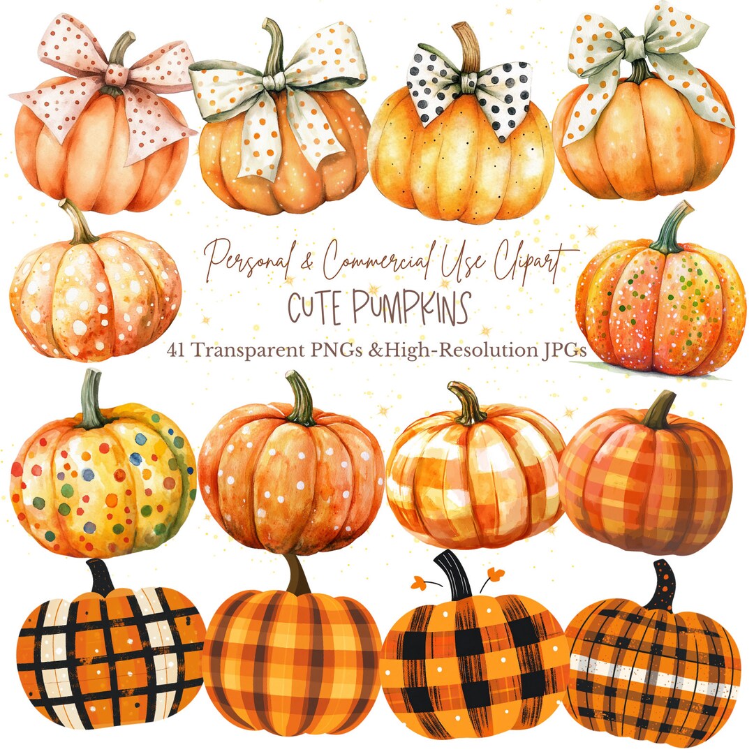 Cute Halloween Pumpkin Clipart | Pumpkin Clipart | Halloween Clipart ...