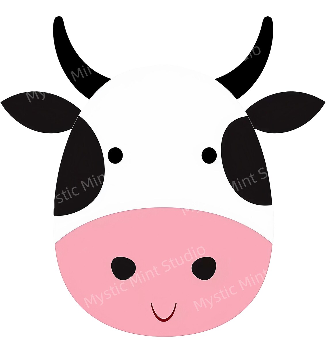 Cute Animal Face Clipart Collection 60 PCS PNG & JPG Baby Animal Head ...