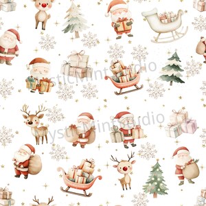 Christmas Digital Paper | Seamless Christmas Pattern | Christmas ...