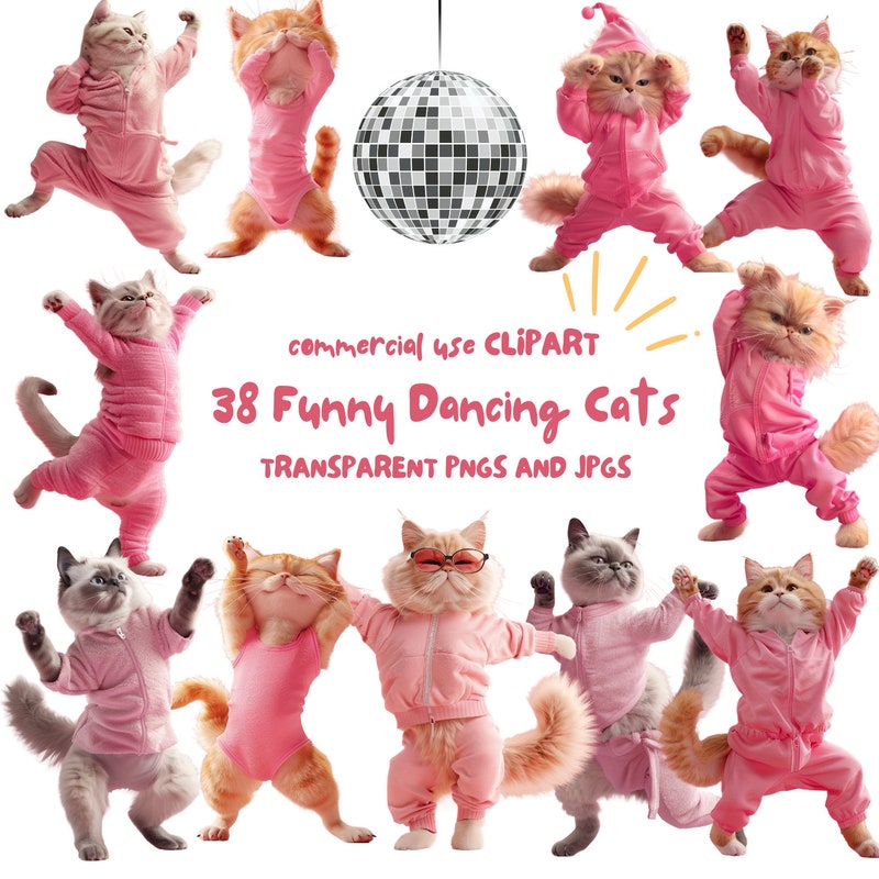 Cats Dancing - Etsy