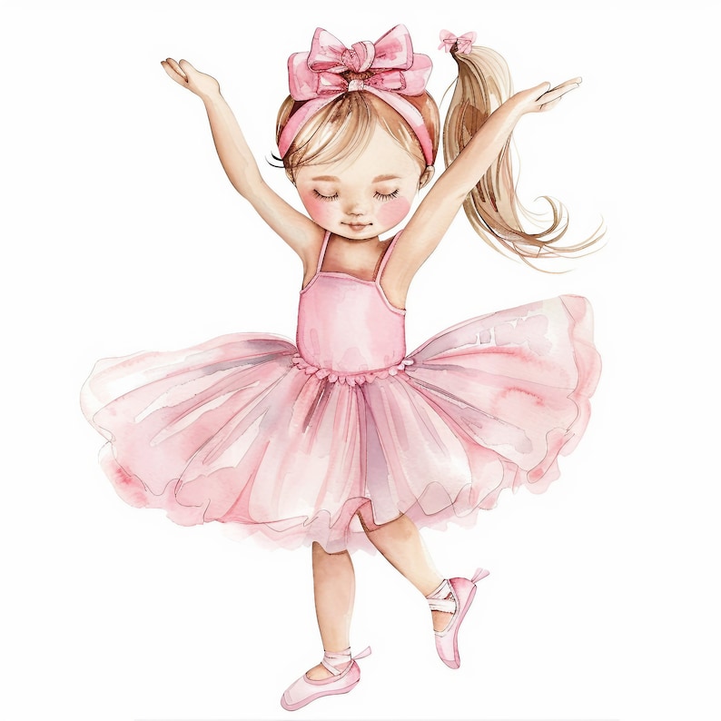 43 Cute Ballerina Girl Clipart Wall Art, Nursery Decor, Birthday Gift ...