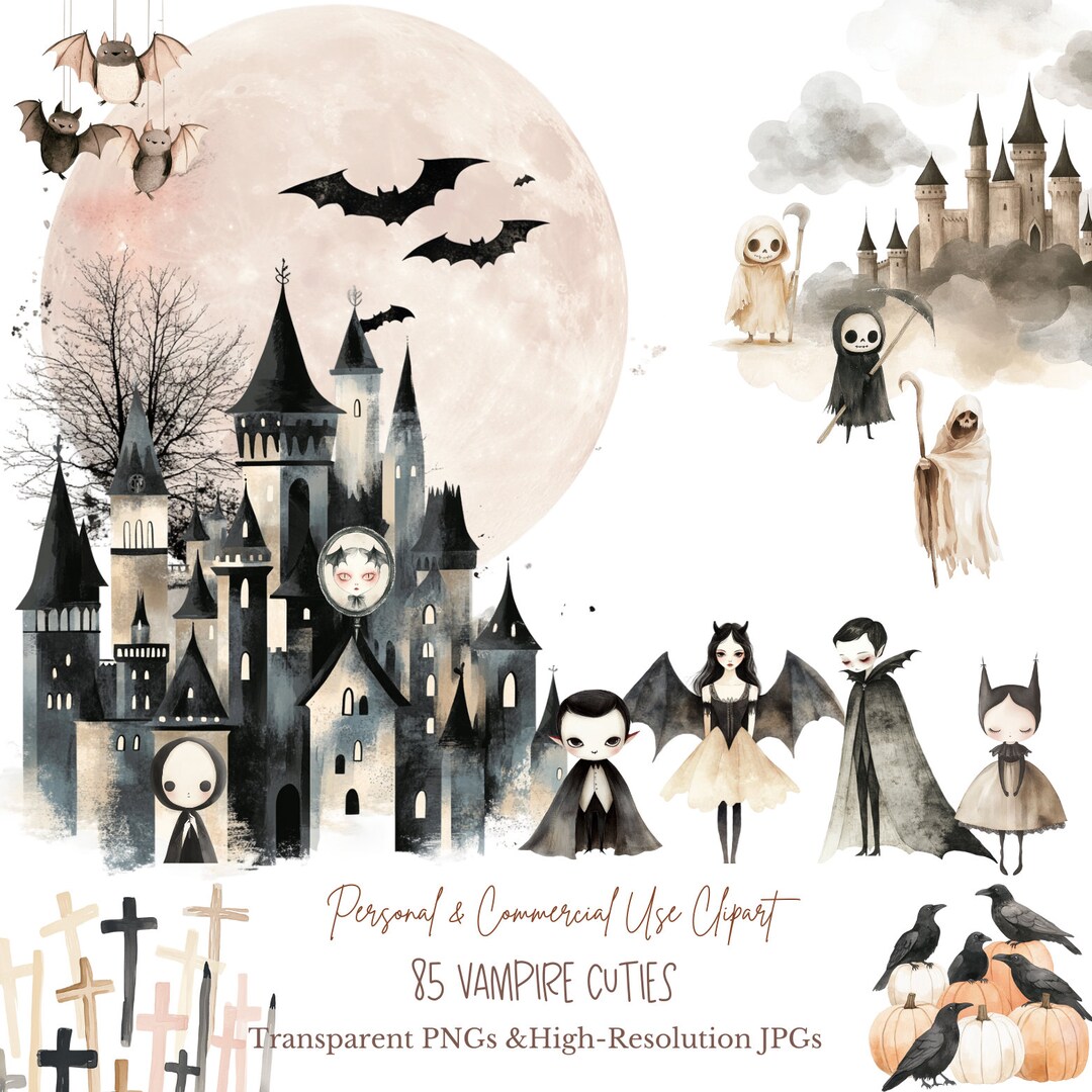 Cute Halloween Clipart - Cute Vampire Clipart - Halloween Vampire ...