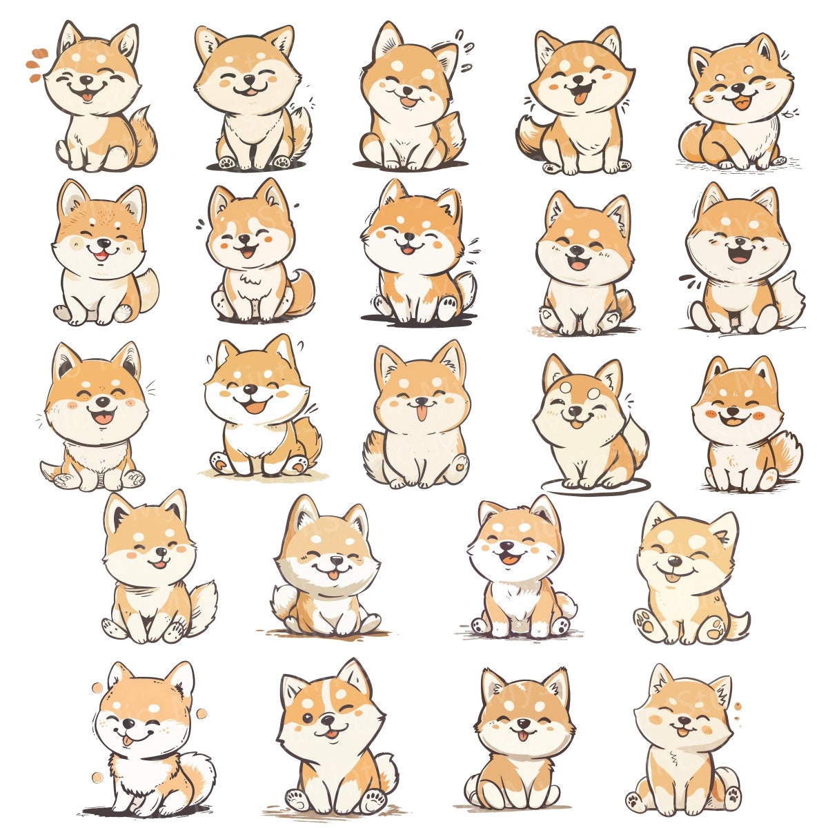 Shiba Inu Dog Clipart47 High-quality PNG and JPG Filessublimation ...