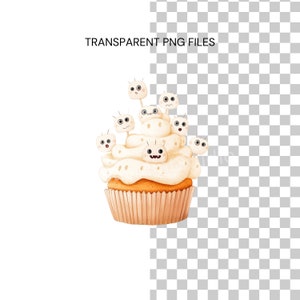 Halloween Cupcake Clipart, Cute Halloween Clipart, Halloween Dessert ...