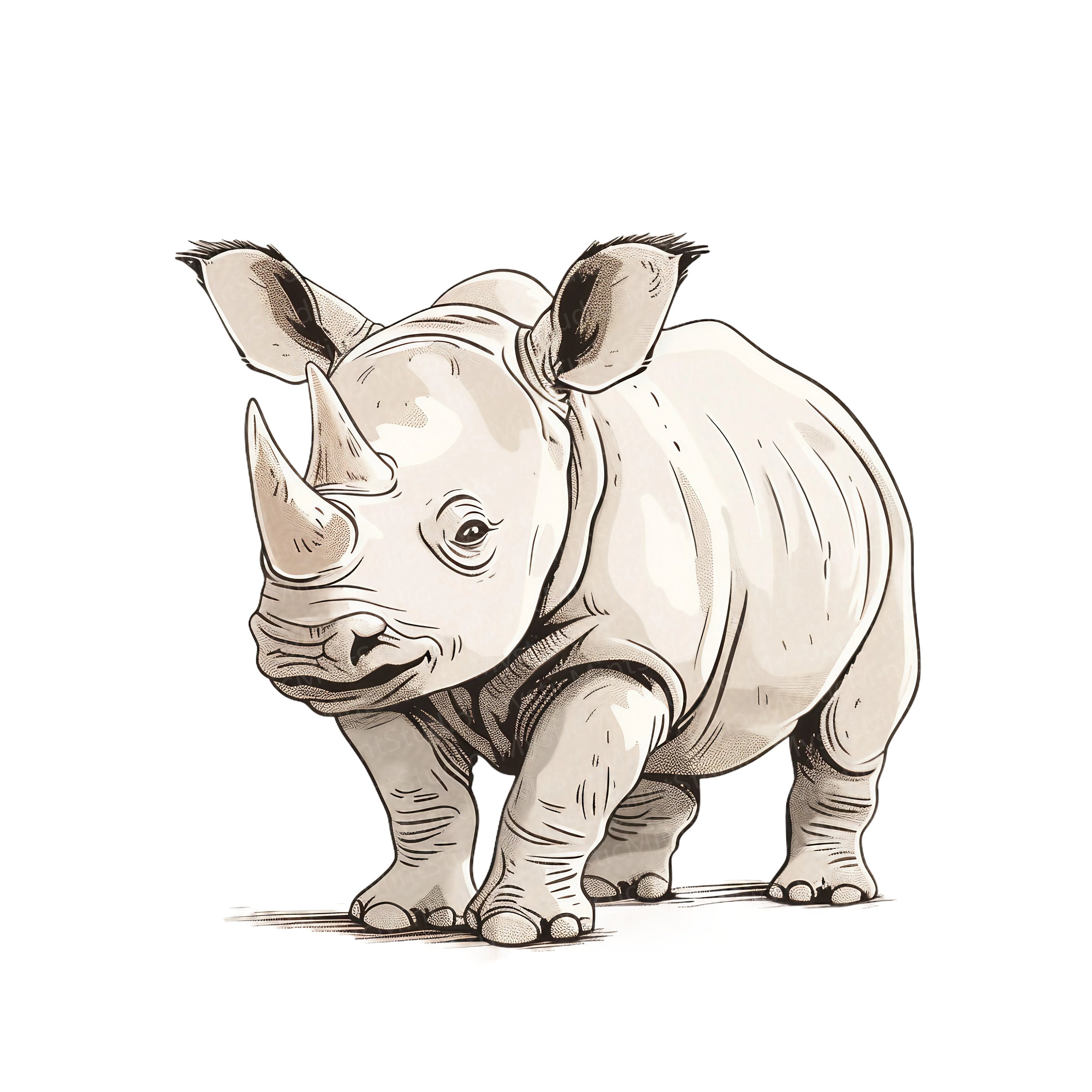 27 Cute Rihnos Collection: High-quality PNG JPG Digital Bundle of Baby ...