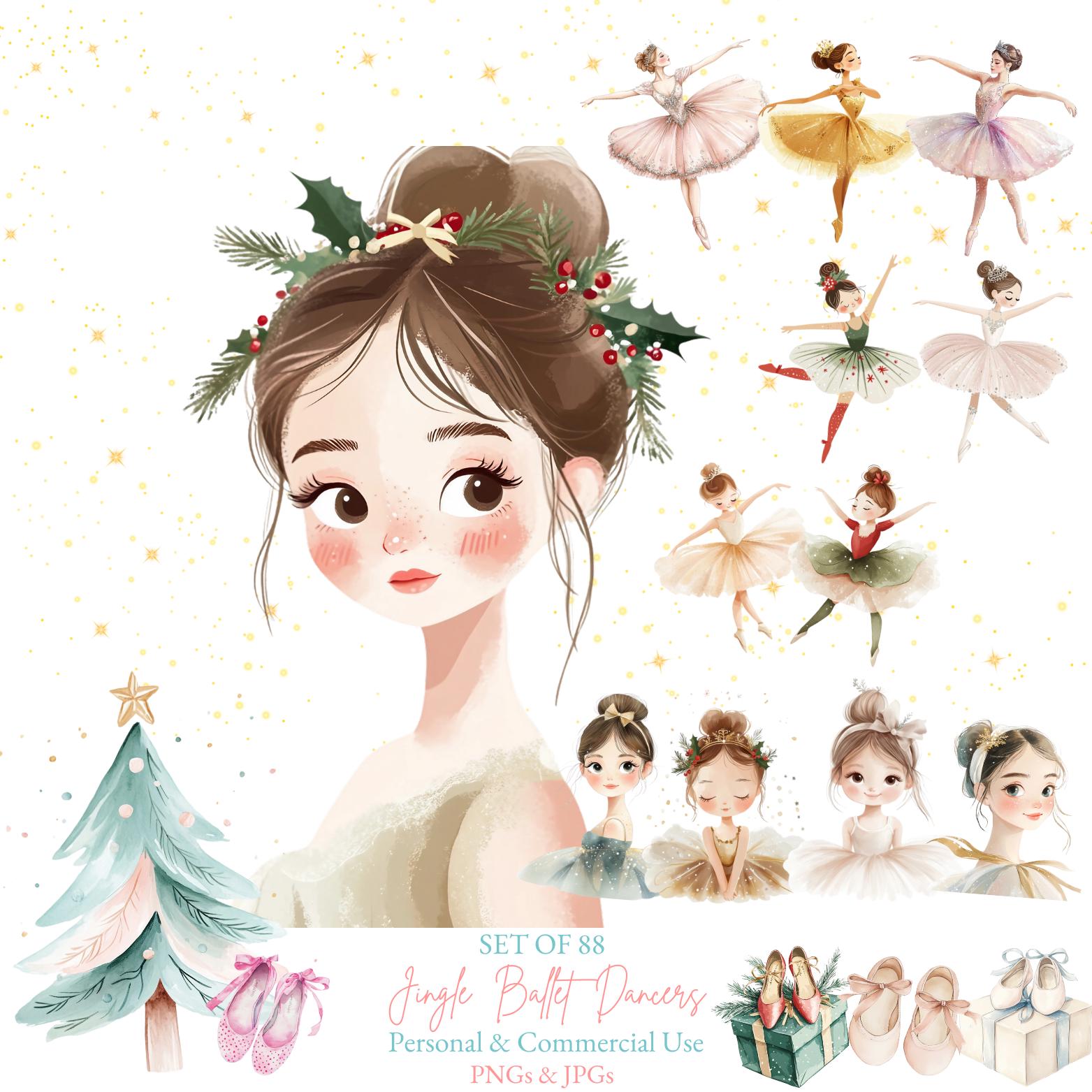 Christmas Clipart | Christmas Ballerina Clipart | Nutcracker Ballet ...