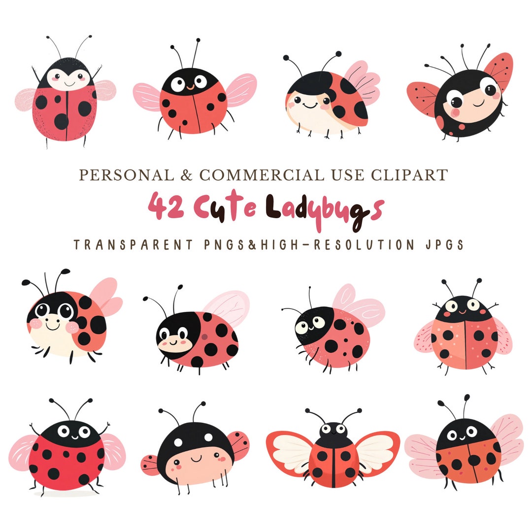 Watercolor Cute Ladybug Clipart Insect Clipart|nursery Clipart, Crafts ...