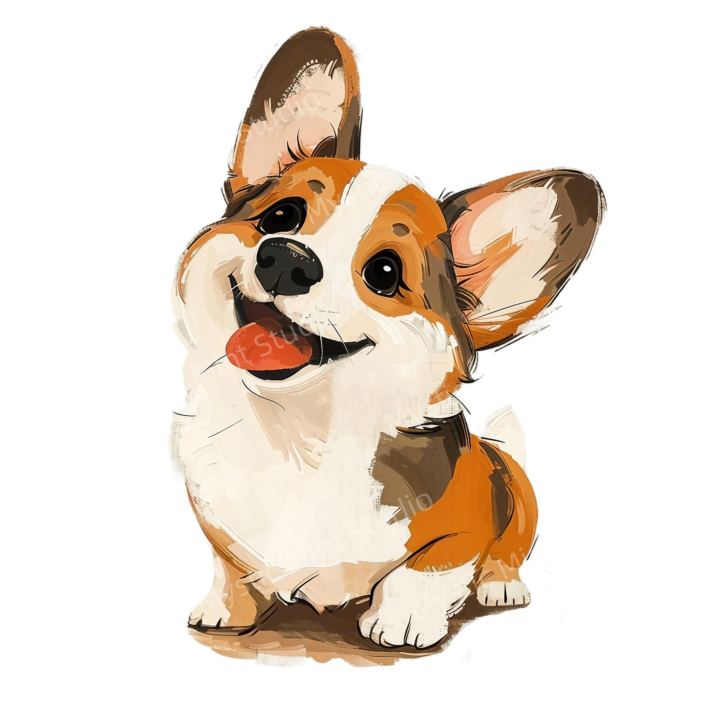 Cute Corgi Collection: High-quality PNG JPG Digital Bundle of 20 Corgi ...