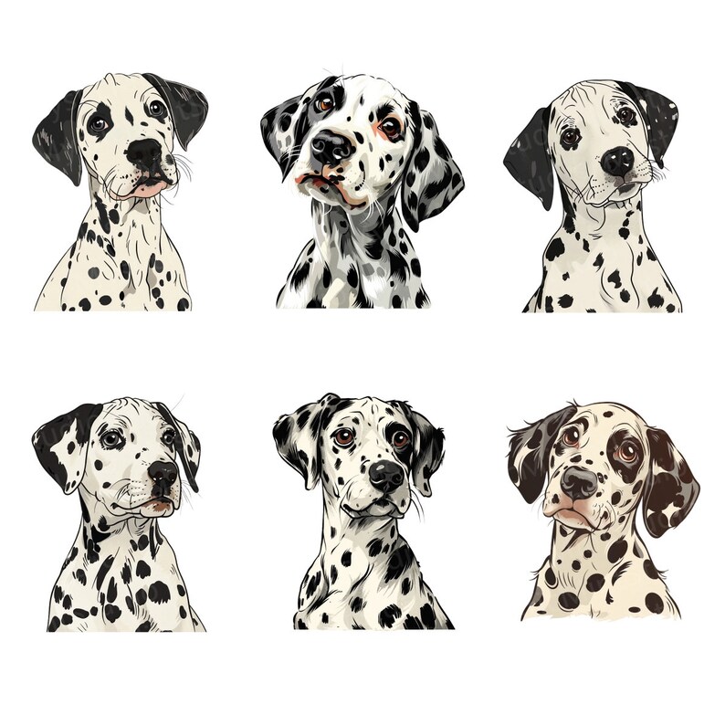 Watercolor Dalmatian Dog Clipart,spotty Dog Clipart,puppy Clipart |14 ...
