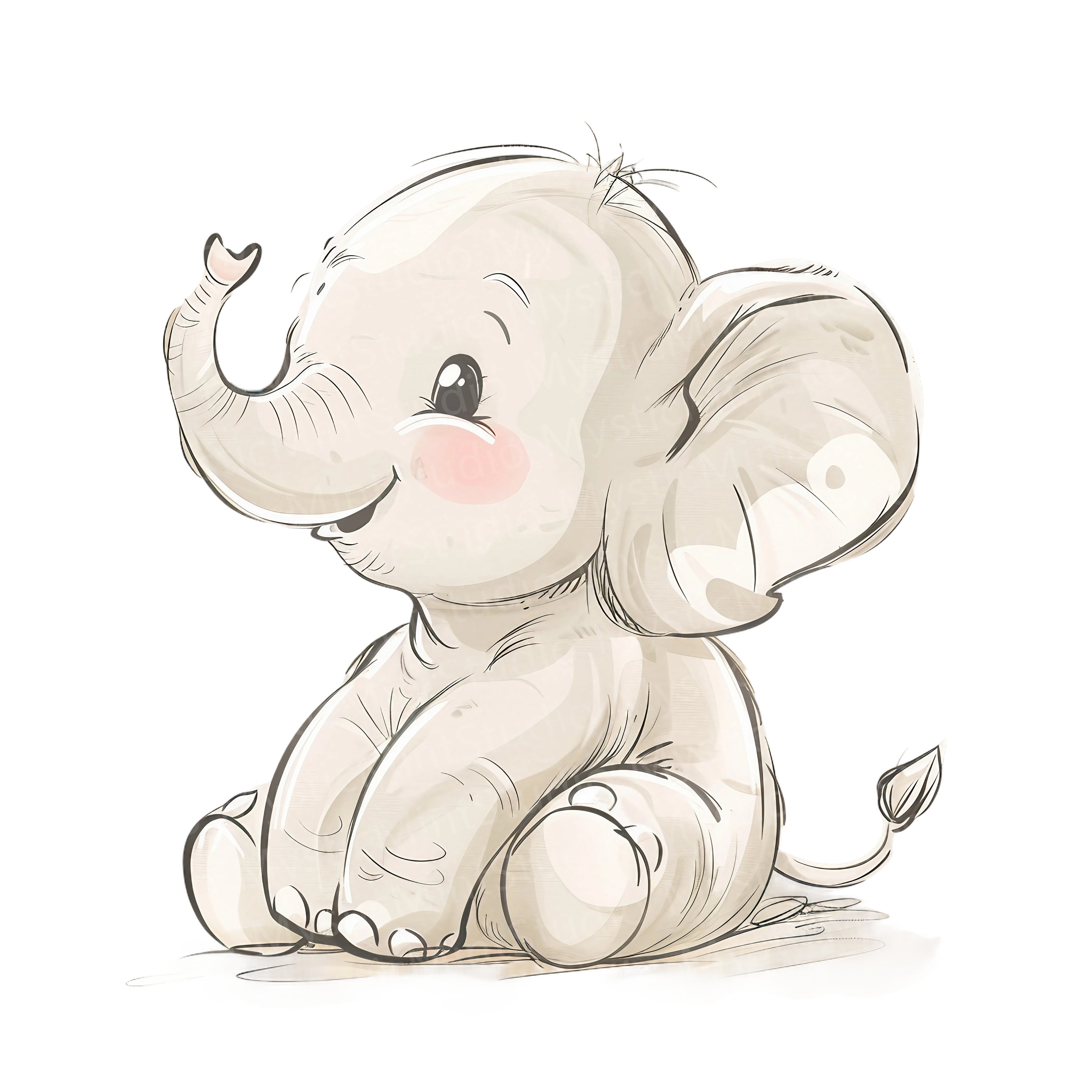 21 Cute Elephant Clipart Baby Elephant Illustrations Pngs and Jpgs High ...