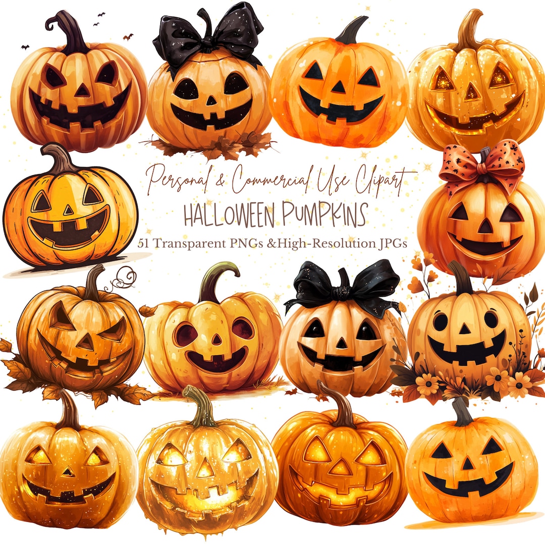 Halloween Pumpkin Clipart | Pumpkin Clipart | Halloween Clipart | Jack ...