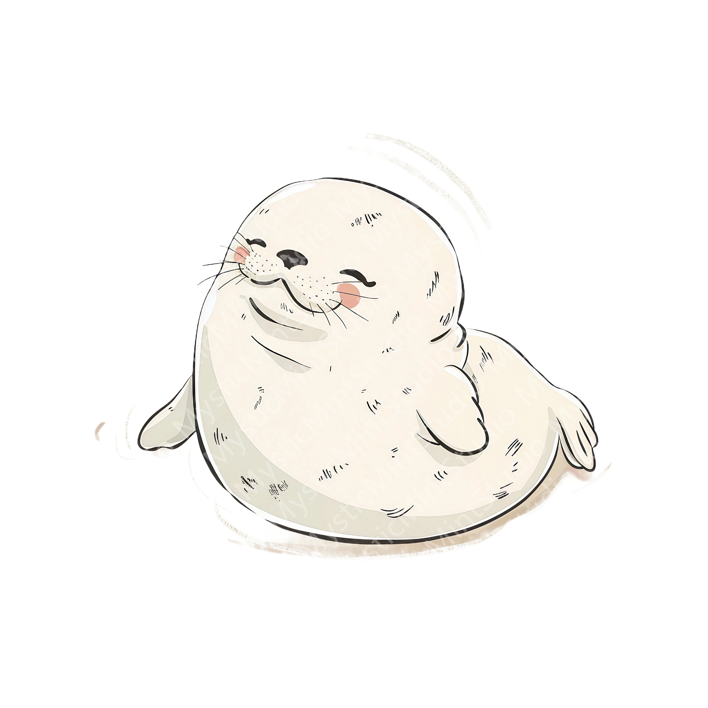 Seal Watercolor Clipart, 54 High-resolution Pngs and Jpgs, Instant Download for Commercial Use ...