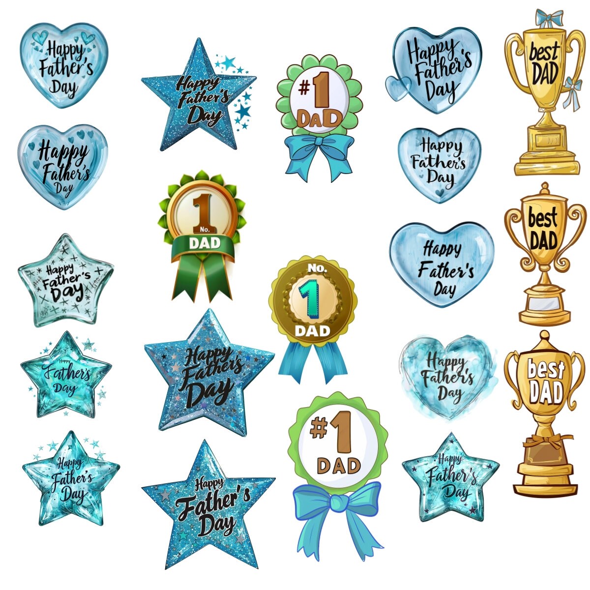 133 Happy Father's Day Clipart Bundle for Crafts Gifts Father's Day ...