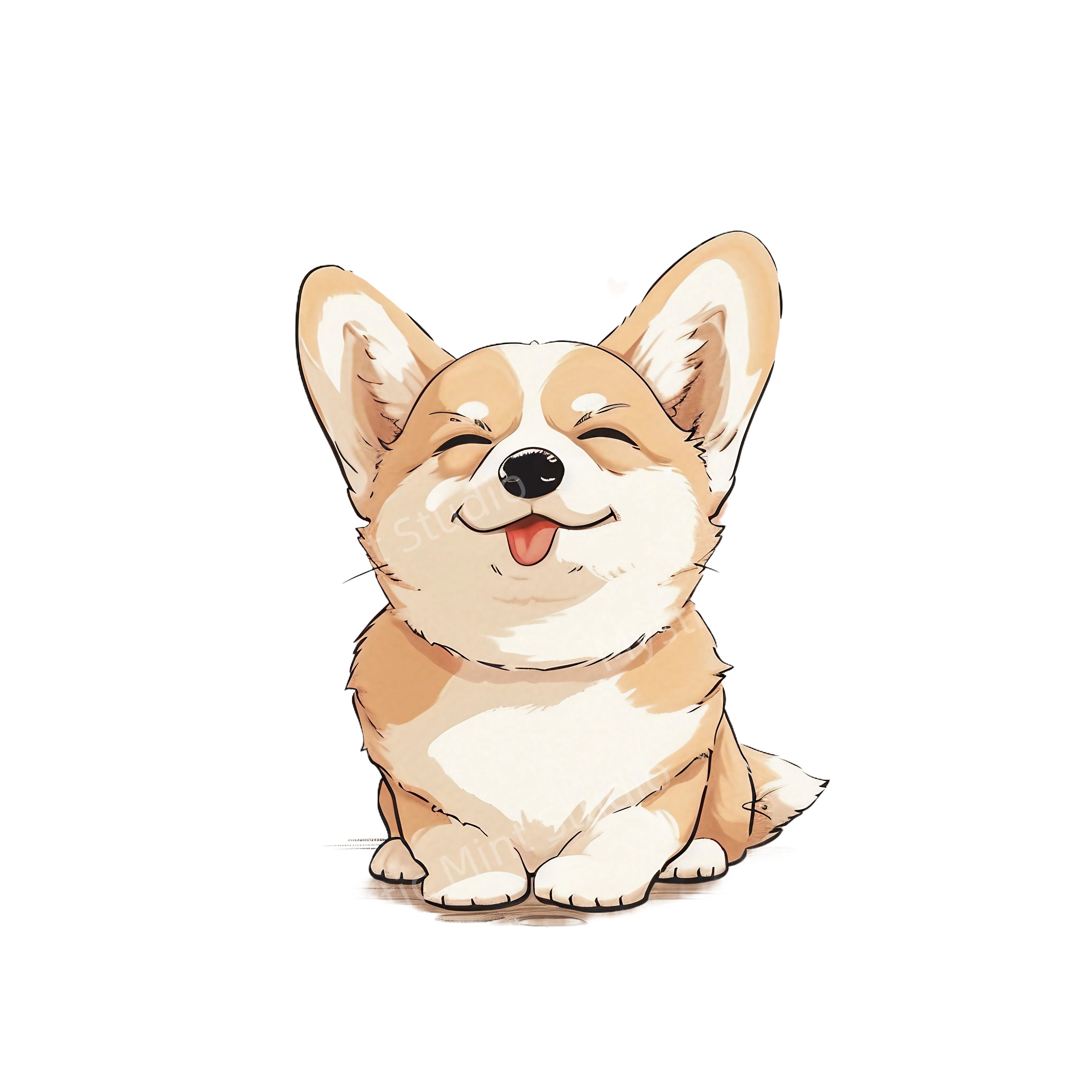 Cute Corgi Collection: High-quality PNG JPG Digital Bundle of 18 Corgi ...