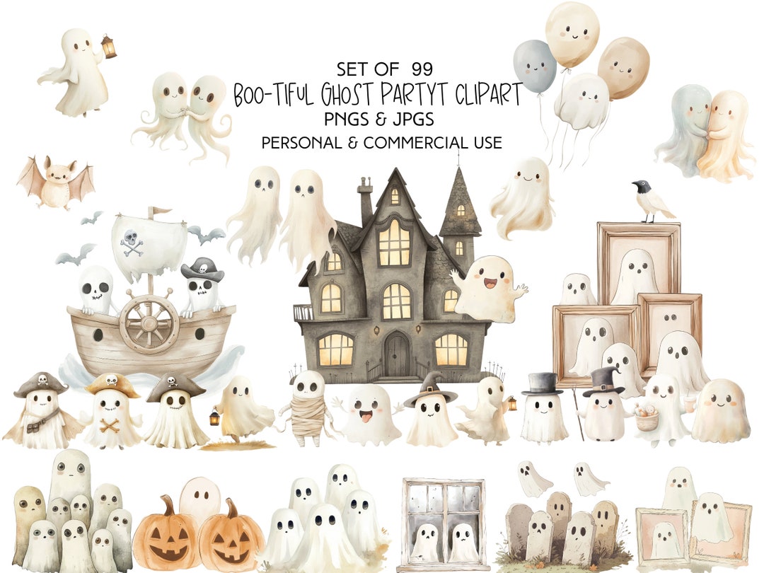 Cute Halloween Clipart - Cute Ghost Clipart - Halloween Ghost Clipart ...