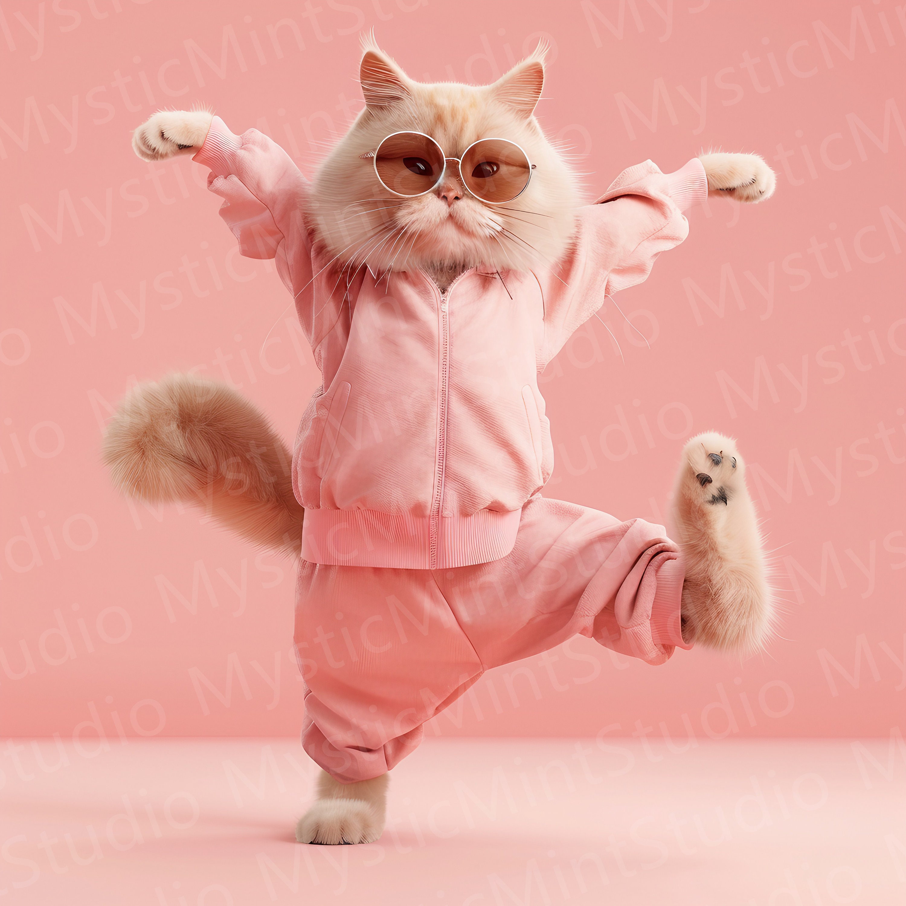 38 Funny Dancing Cats Collection: High-quality PNG JPG Digital Bundle ...