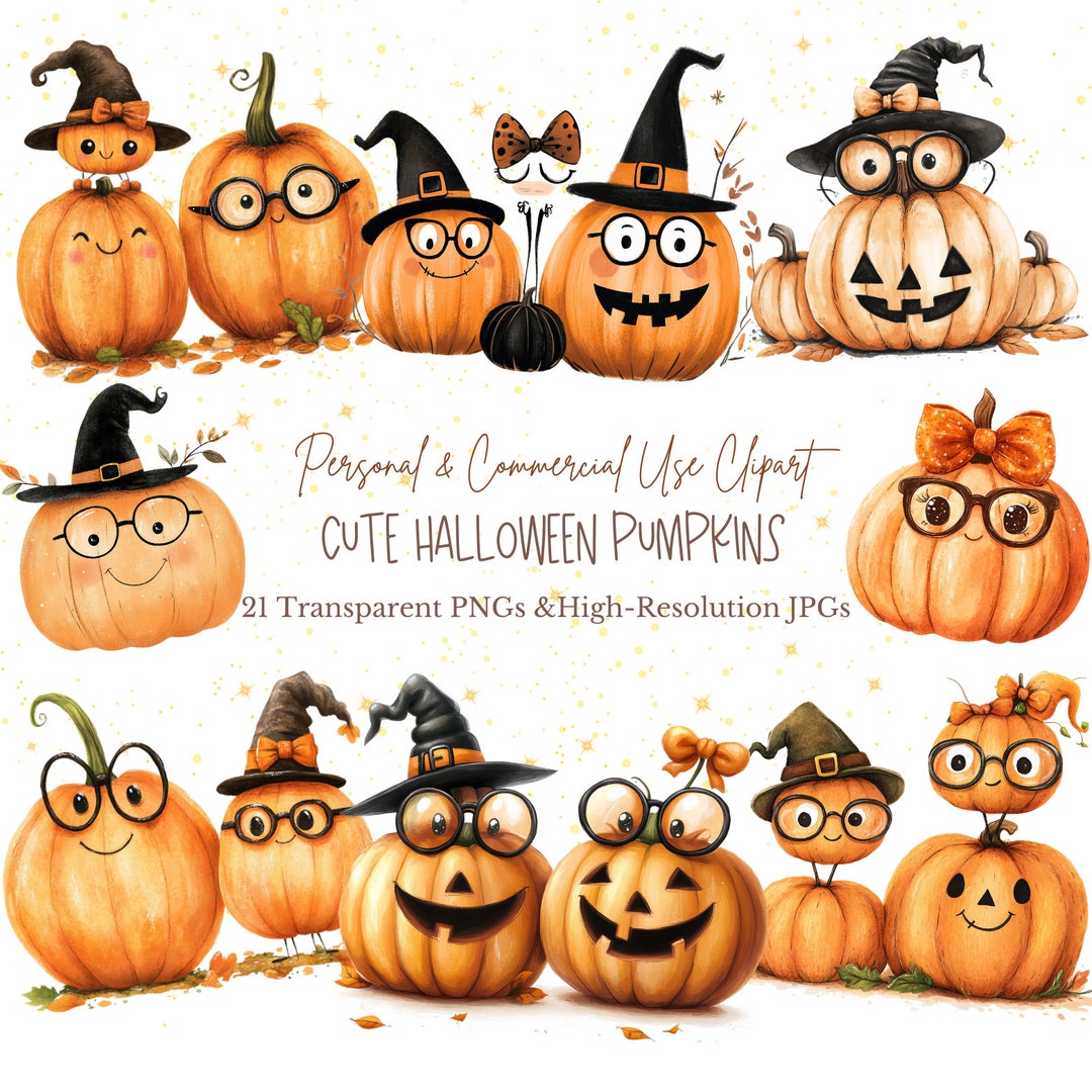 Cute Halloween Pumpkin Clipart | Pumpkin Clipart | Halloween Clipart ...