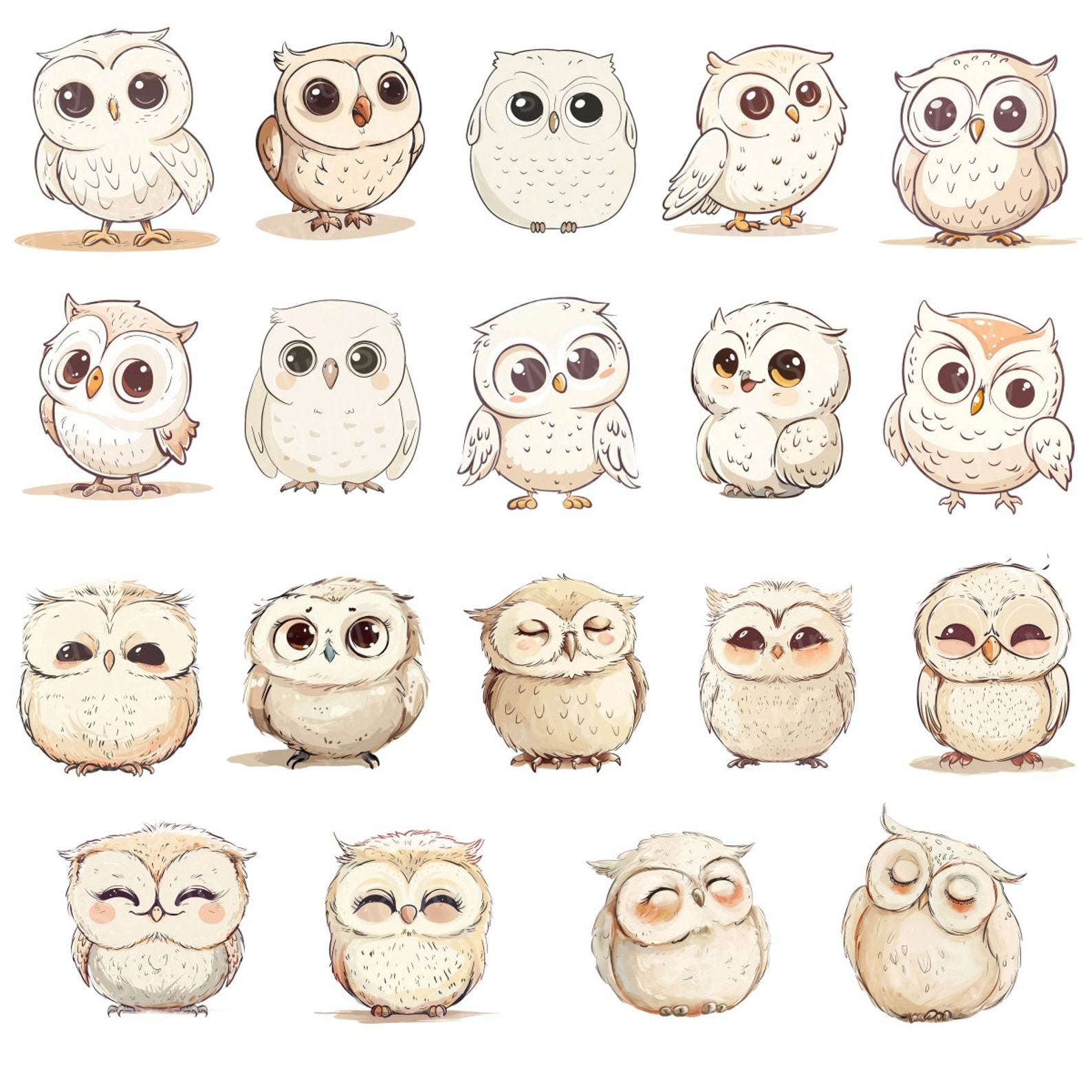 Watercolor Cute Owl Clipart Bird Clipart|nursery Clipart, Crafts and ...