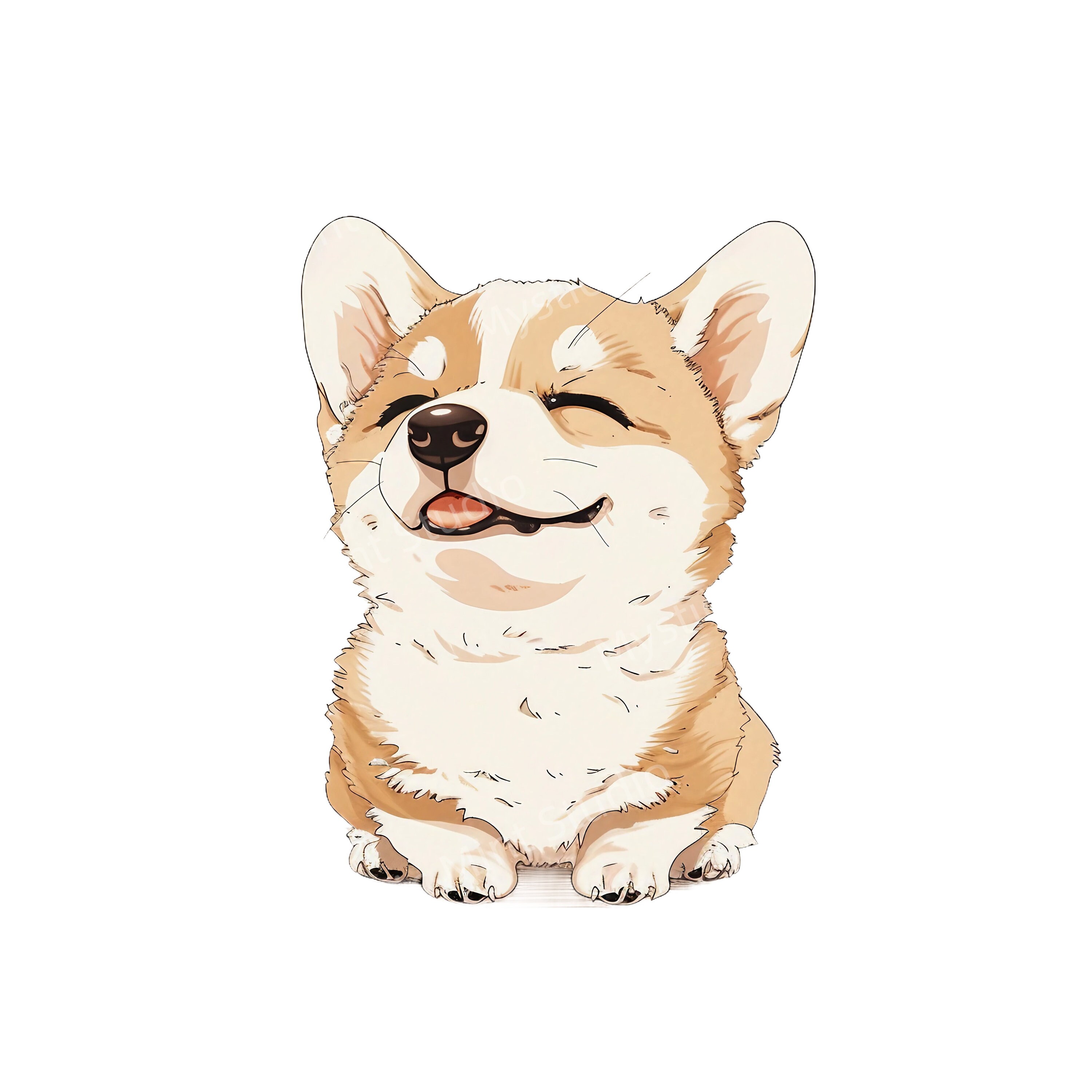 Cute Corgi Collection: High-quality PNG JPG Digital Bundle of 18 Corgi ...