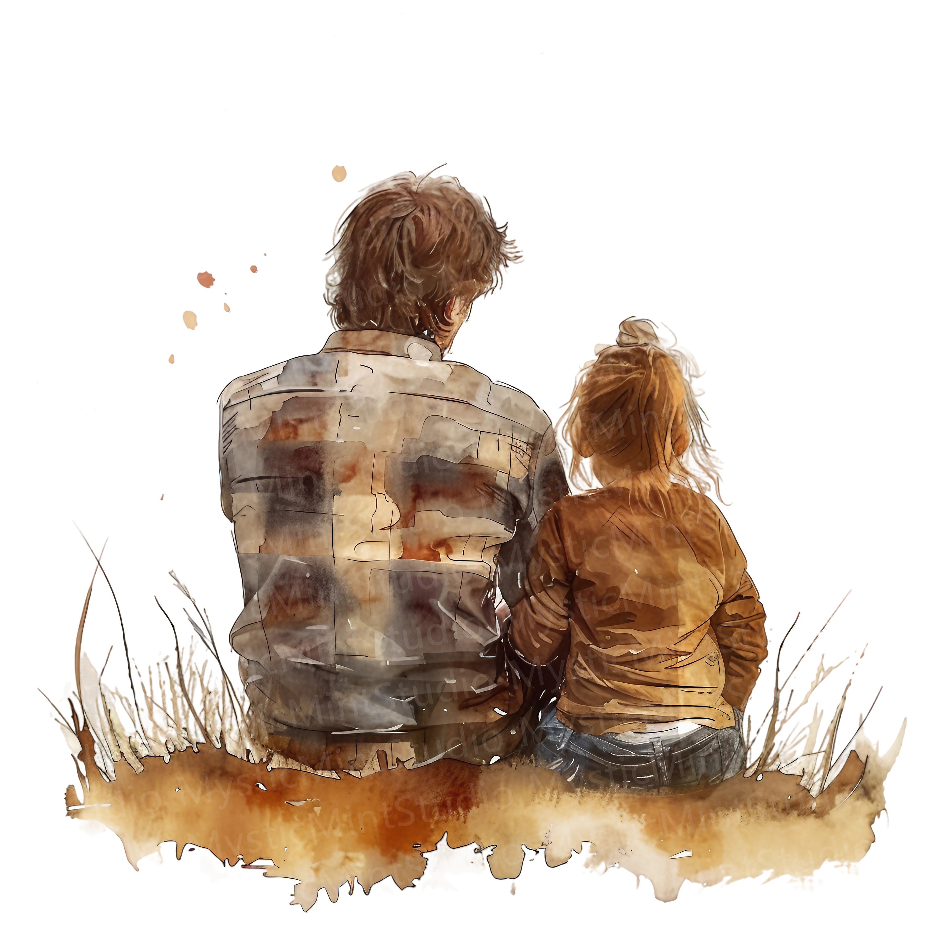 59 Happy Father's Day Watercolor Clipart Bundle for Crafts Gifts Father ...