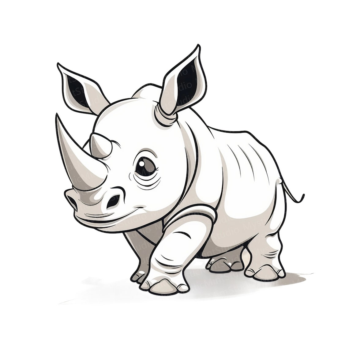 27 Cute Rihnos Collection: High-quality PNG JPG Digital Bundle of Baby ...