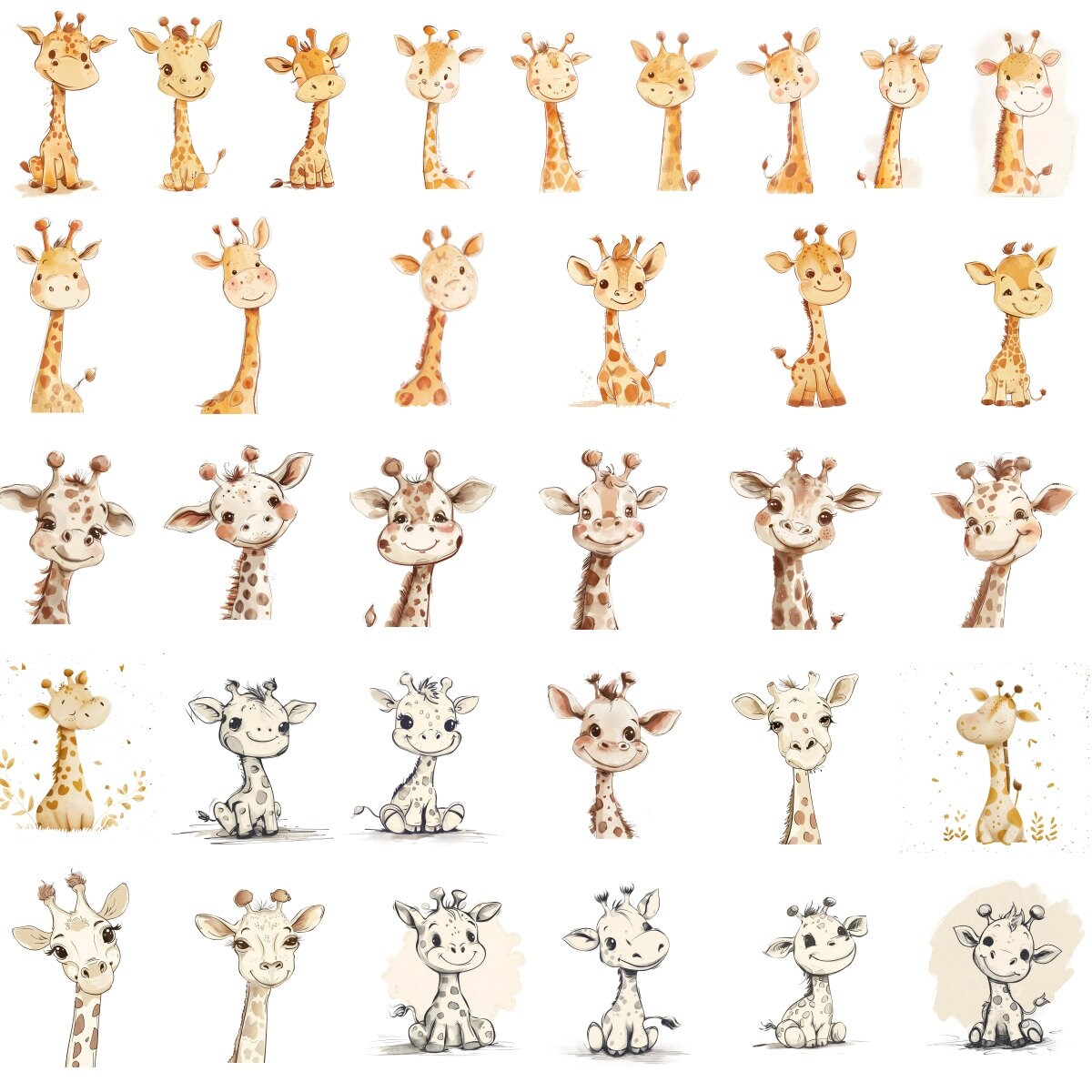 63 Cute Giraffes Clipart Funny Giraffes Illustrations Pngs and Jpgs ...