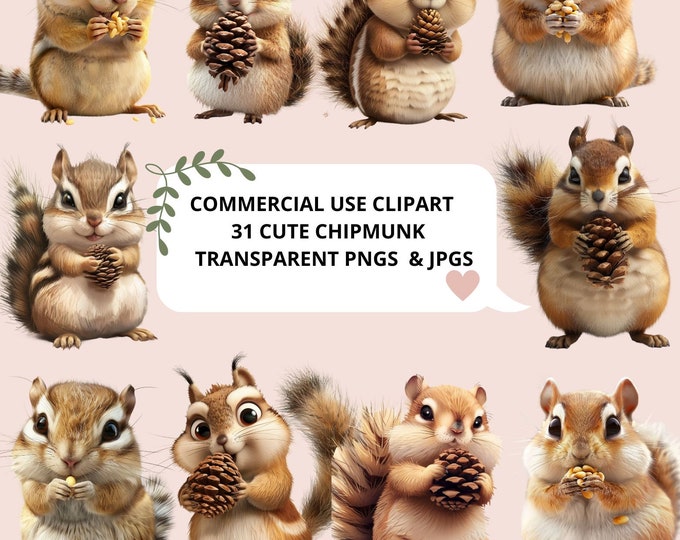 Baby Chipmunk Eating Nut PNG Clipart, Cute Woodland Animal Digital Clip ...