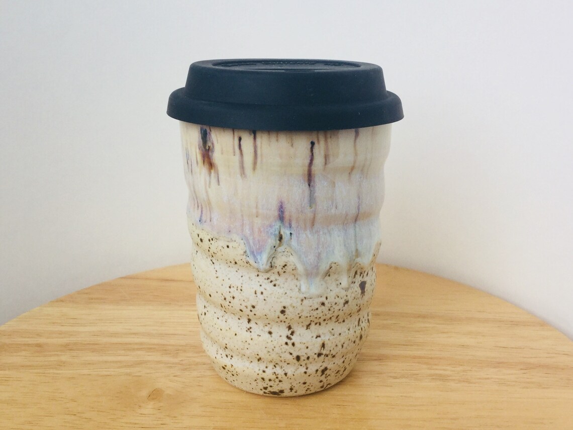 Twisty Travel Cup With Silicone Lid Travel Coffee Cup With | Etsy
