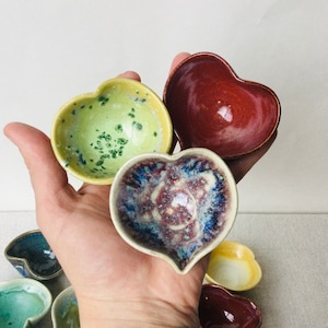Miniature Pot, Mini Ceramic Bowl, Heart Dish, Bud Vase, Tiny Pottery ...