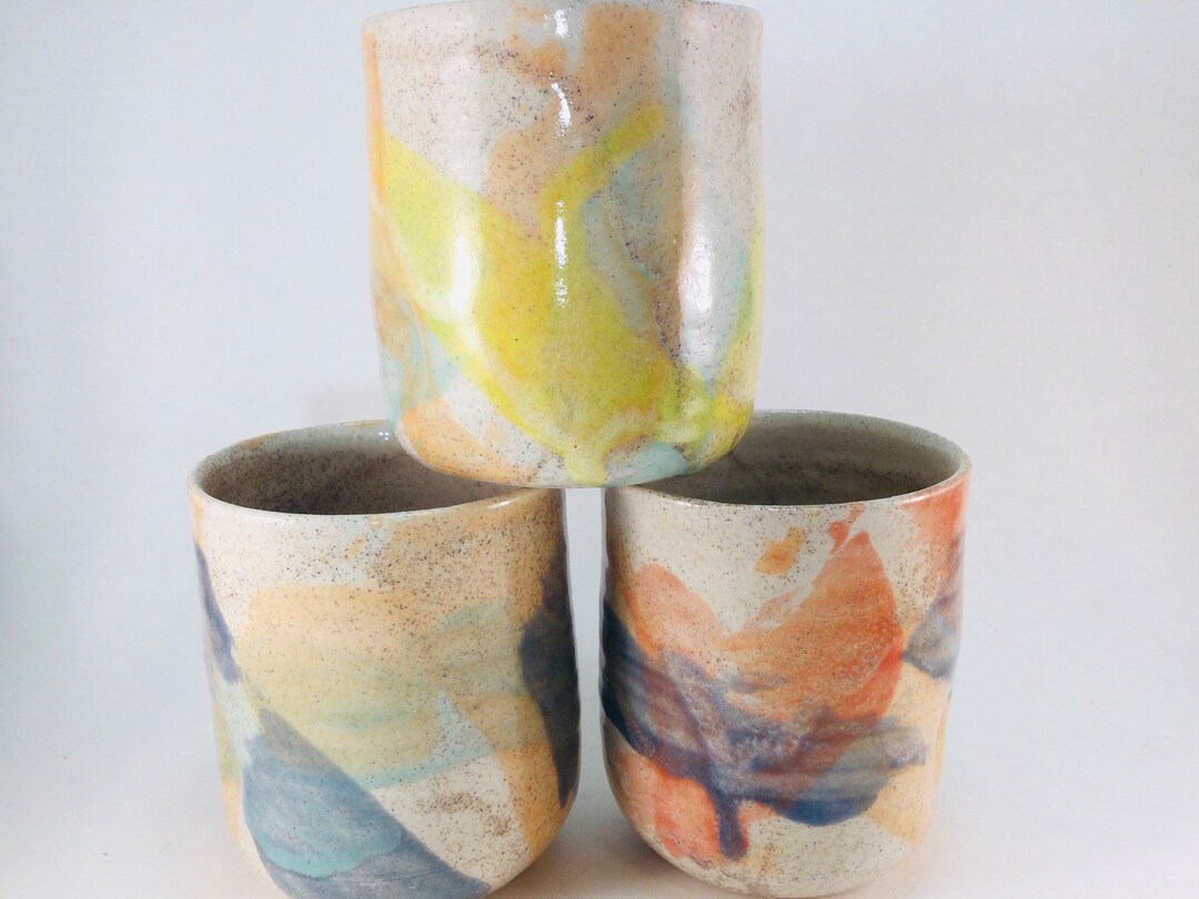 Ceramic Thumb Cup, Whiskey Sipper, Drink Tumbler, Pottery Whiskey Glass ...