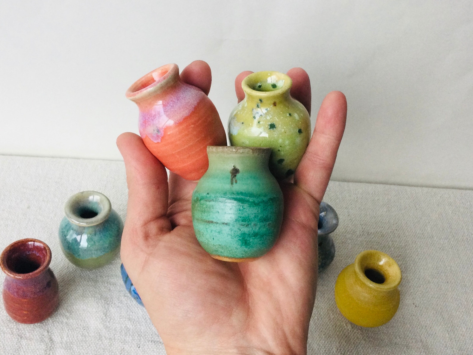 Miniature Pot Mini Ceramic Bowl Heart Dish Bud Vase Tiny - Etsy