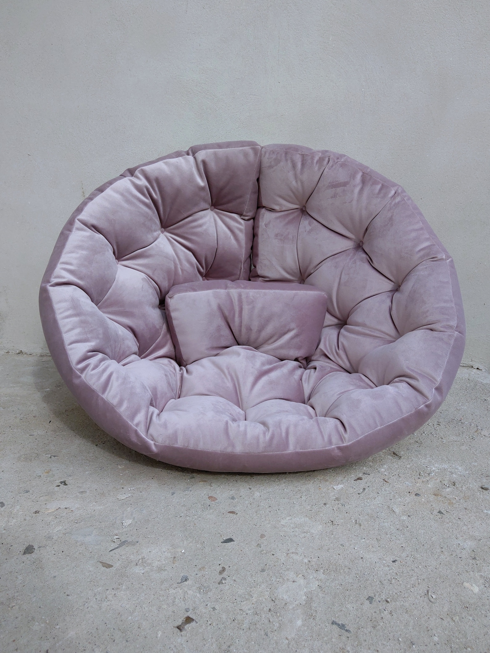 Velvet Futon Floor Cushion: Folding Chair Sofa, Tufted Round Pillow - Etsy