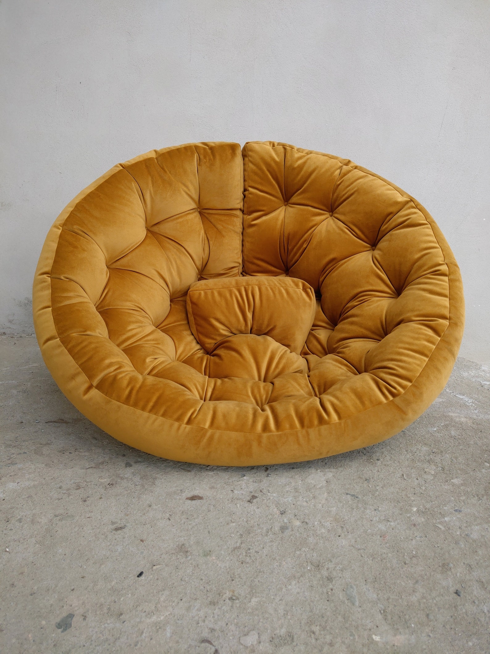 Velvet Futon Floor Cushion: Folding Chair Sofa, Tufted Round Pillow - Etsy