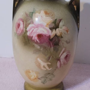 Vintage Austrian Hand Painted Vase - Etsy