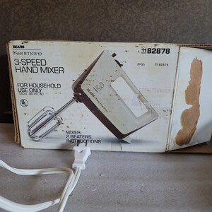 3 Speed Hand Mixer Kenmore Roebuck Vintage Sears - Etsy
