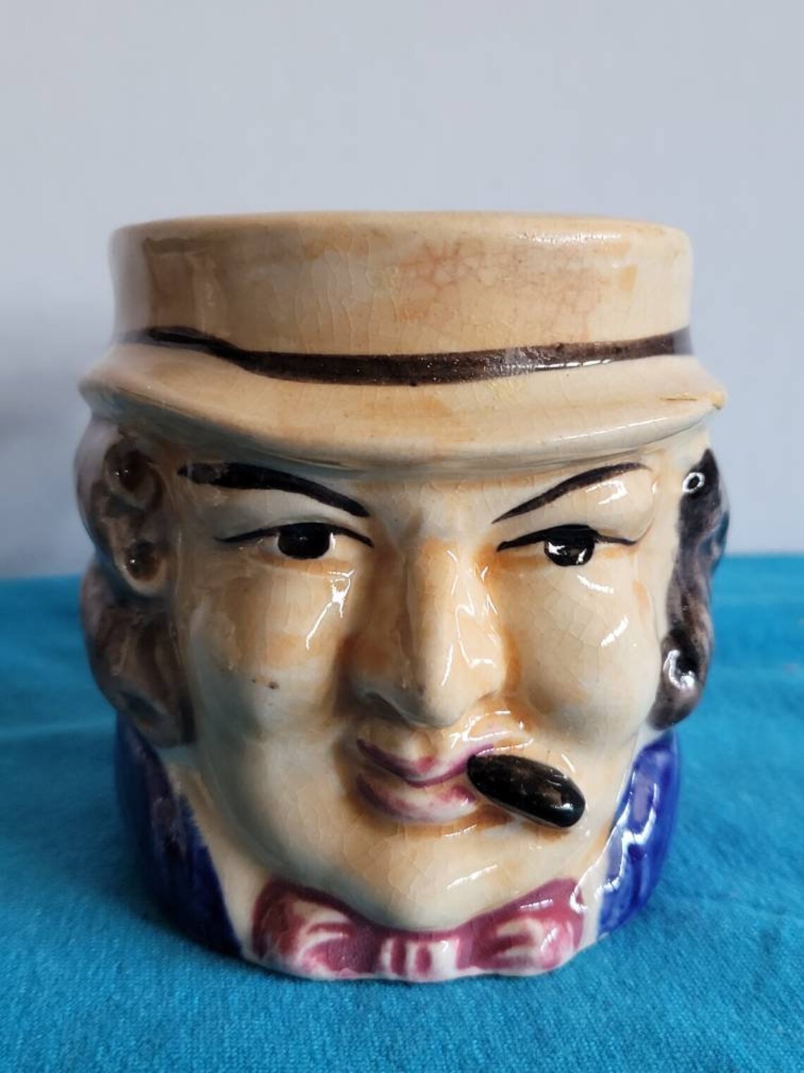 Vintage Toby Style Character Face Mug Cup Man Colonial | Etsy