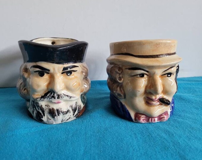 Vintage Toby Style Character Face Mug Cup Man Colonial - Etsy