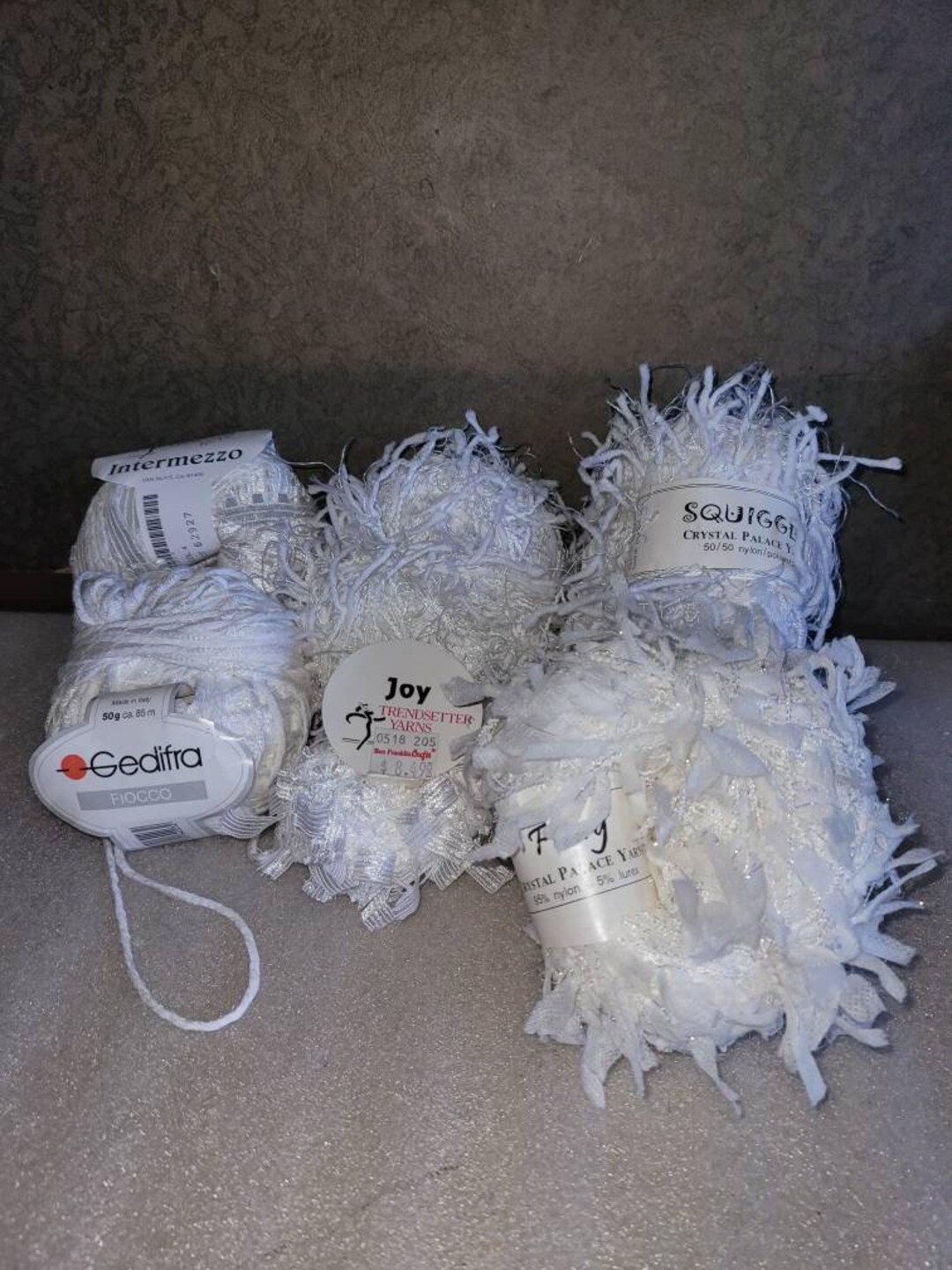 White and Cream Color Yarn Lot of 6 Skeins - Etsy