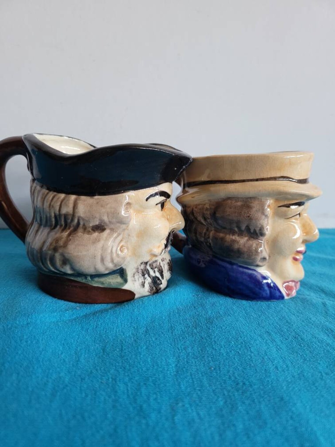 Vintage Toby Style Character Face Mug Cup Man Colonial | Etsy