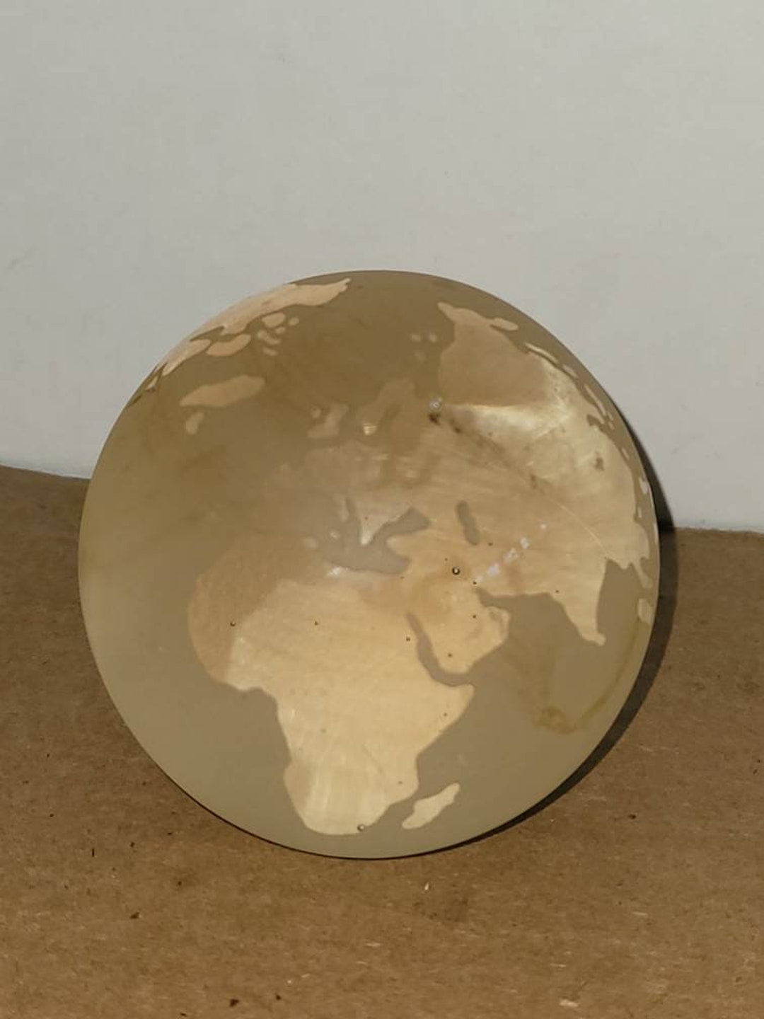 Glass Globe Paperweight Clear World Paperweight - Etsy