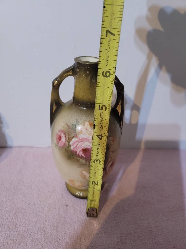 Vintage Austrian Hand Painted Vase - Etsy