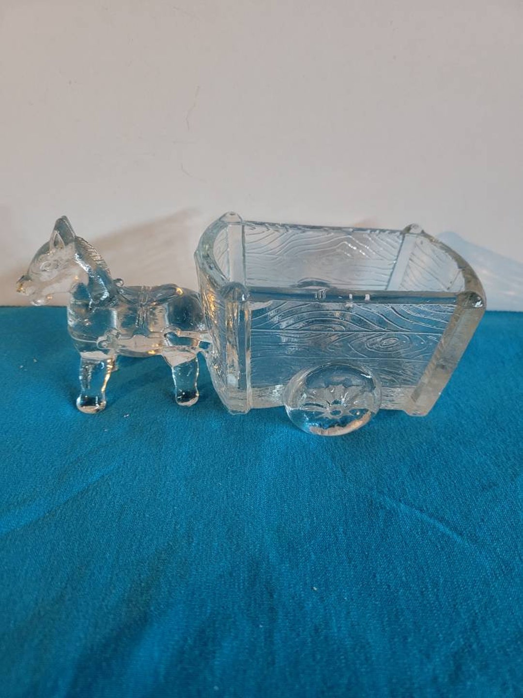 Vintage Glass Horse Buggy Cart Carriage Candy Container - Etsy