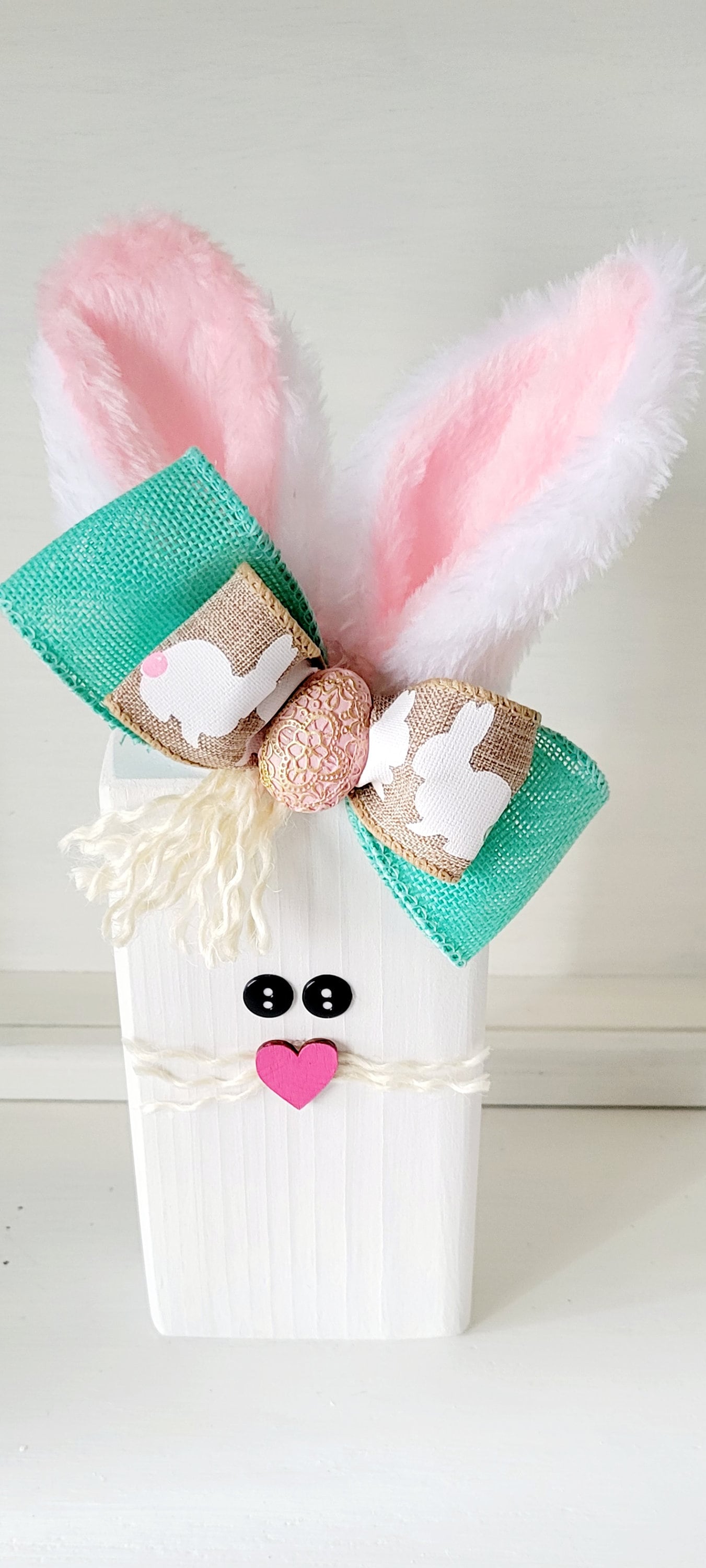 Wooden Block Bunny - Etsy