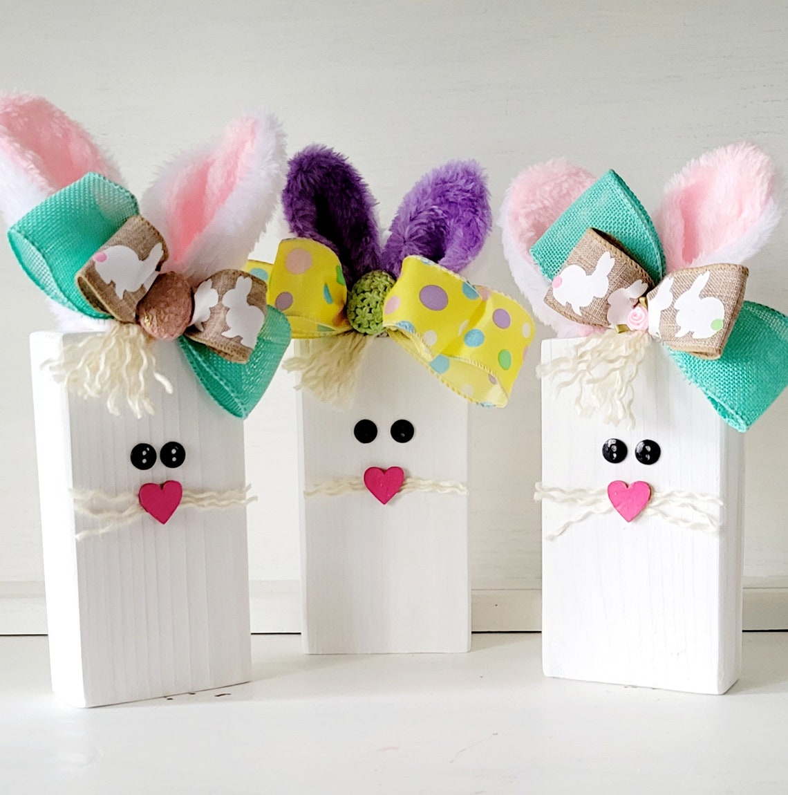 Wooden Block Bunny - Etsy