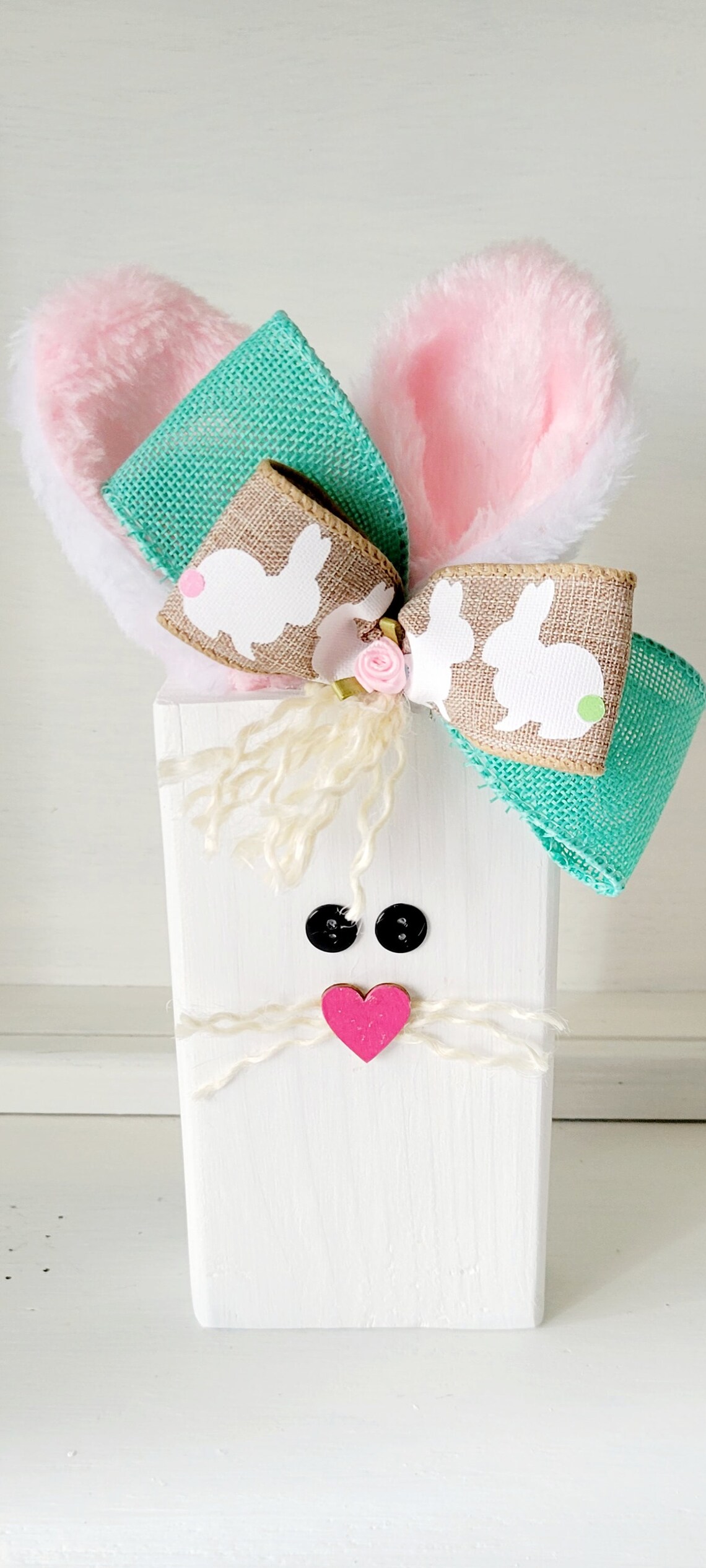 Wooden Block Bunny - Etsy